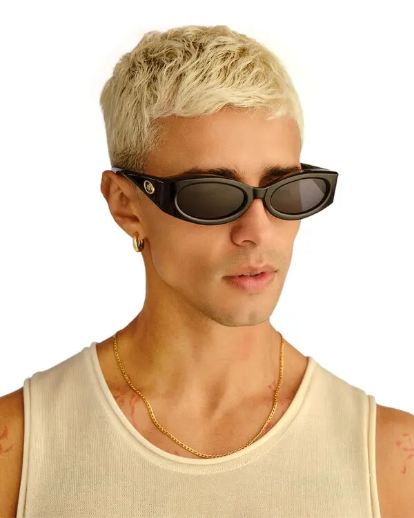 Le Specs Glaciem Wrap Sunglasses, 55mm - Black