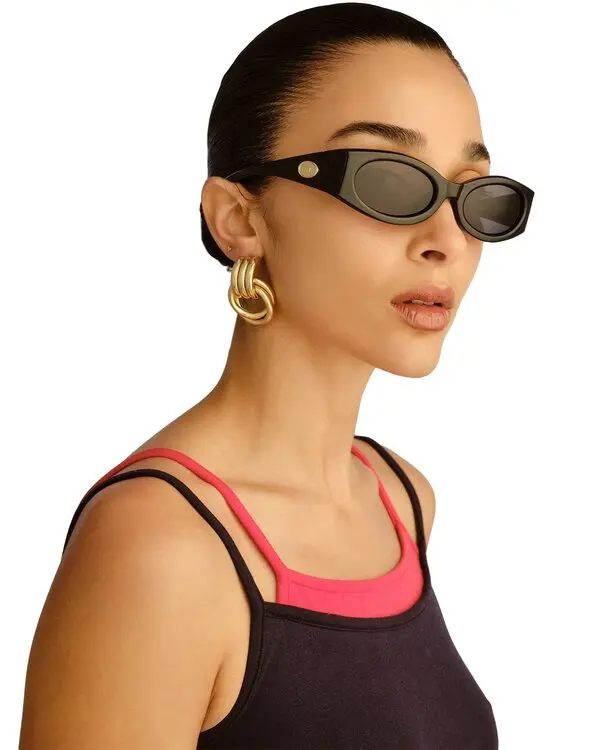 Le Specs Glaciem Wrap Sunglasses, 55mm - Black