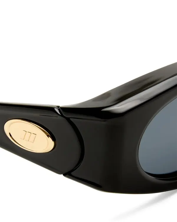 Le Specs Glaciem Wrap Sunglasses, 55mm - Black