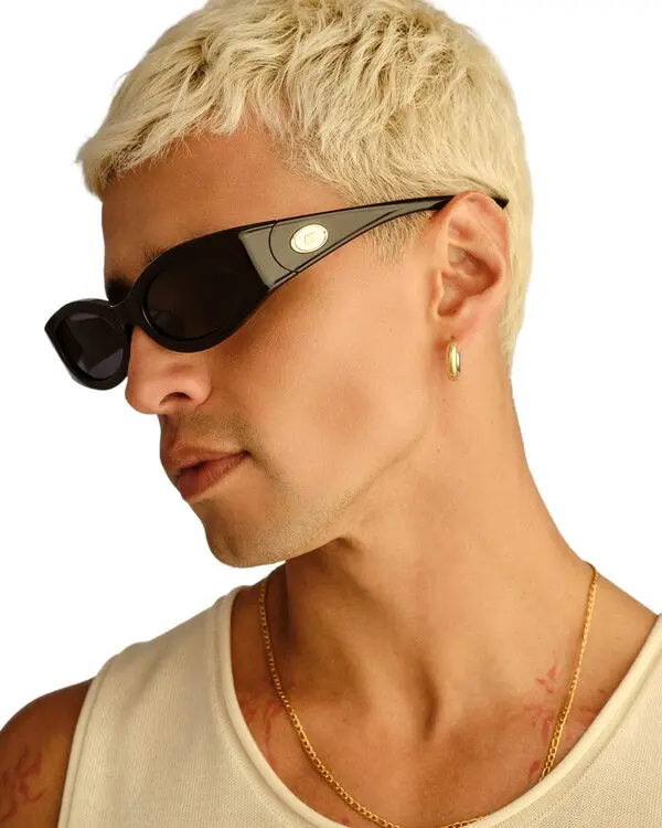 Le Specs Glaciem Wrap Sunglasses, 55mm - Black