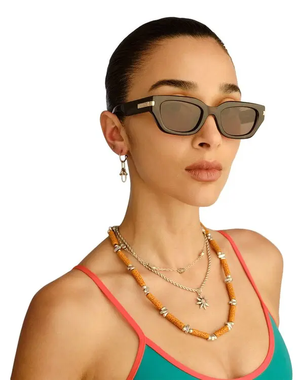 Le Specs Cubito D Frame Sunglasses - Tort