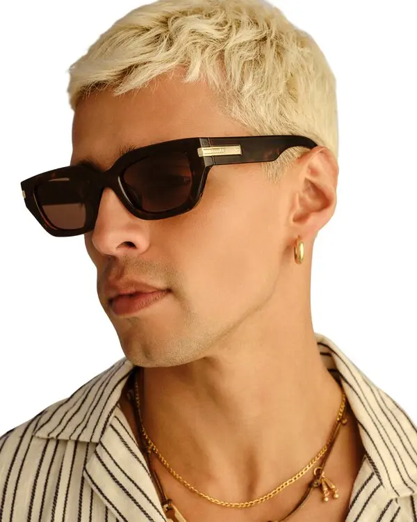 Le Specs Cubito D Frame Sunglasses - Tort