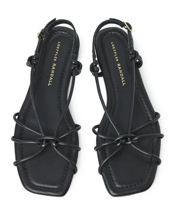 LOEFFLER RANDALL Strappy Flat Sandals - Black