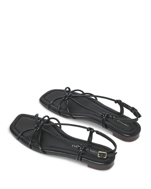 LOEFFLER RANDALL Strappy Flat Sandals - Black
