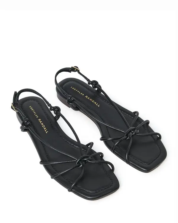 LOEFFLER RANDALL Strappy Flat Sandals - Black