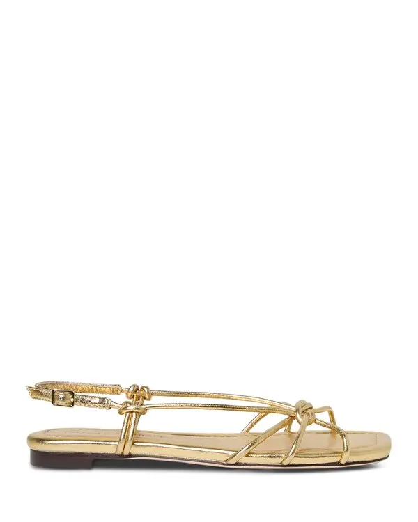 LOEFFLER RANDALL Strappy Flat Sandals - Light Gold
