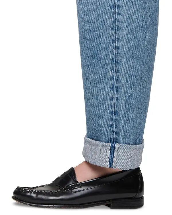 RE/DONE Beau Mid Rise Cuffed Straight Jeans