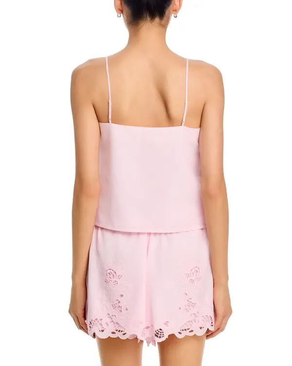 WAYF Lola Embroidered Cami - Light Pink