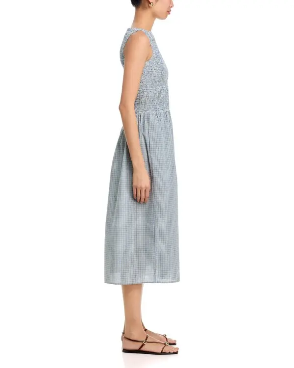 WAYF Carmella Smocked Midi Dress