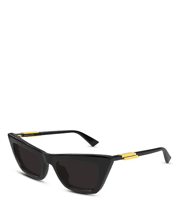 Bottega Veneta Cat Eye Sunglasses, 53mm - Black