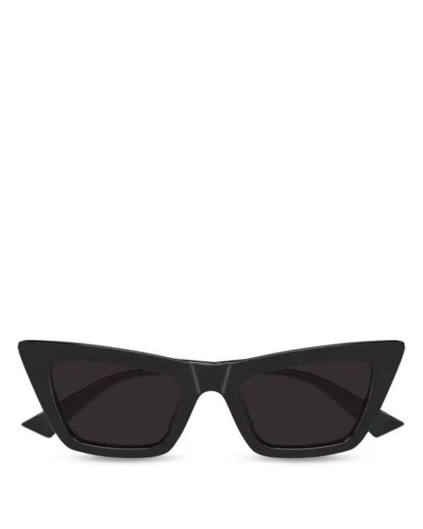 Bottega Veneta Cat Eye Sunglasses, 53mm - Black