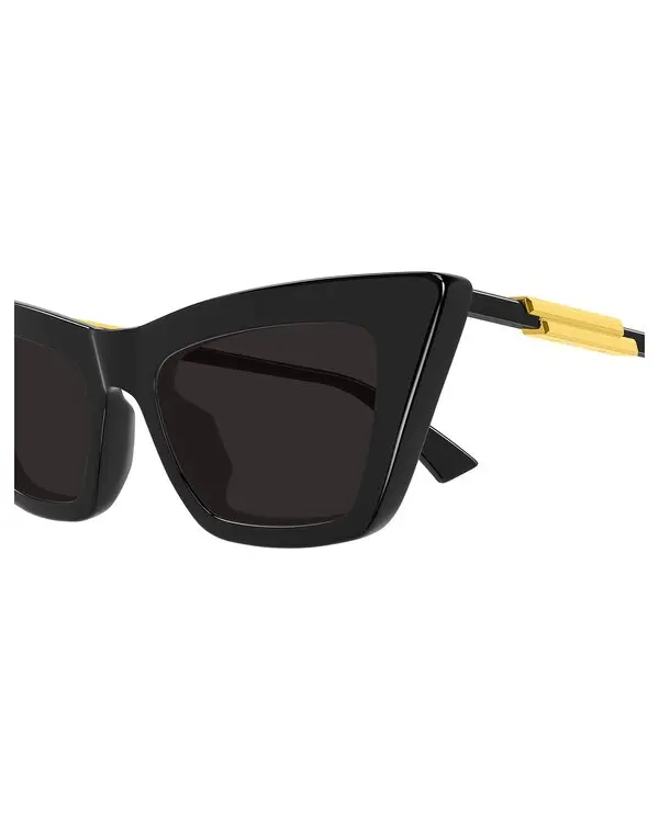 Bottega Veneta Cat Eye Sunglasses, 53mm - Black
