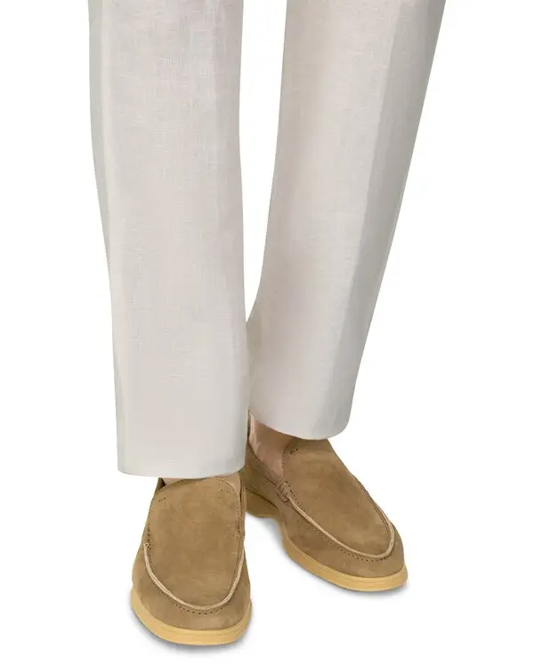 Boggi Milano Suede Leather Loafers - Beige