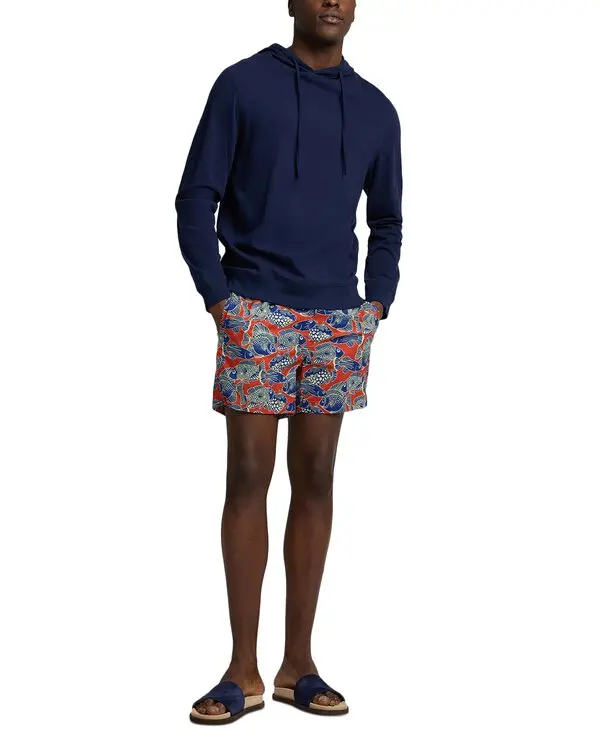 Onia Charles 5" Printed Swim Trunks - Orange Multi