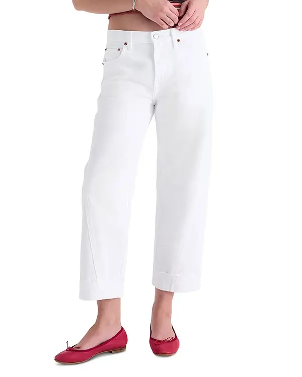 PISTOLA Kacey Mid Rise Cuffed Boyfriend Jeans - Optic White