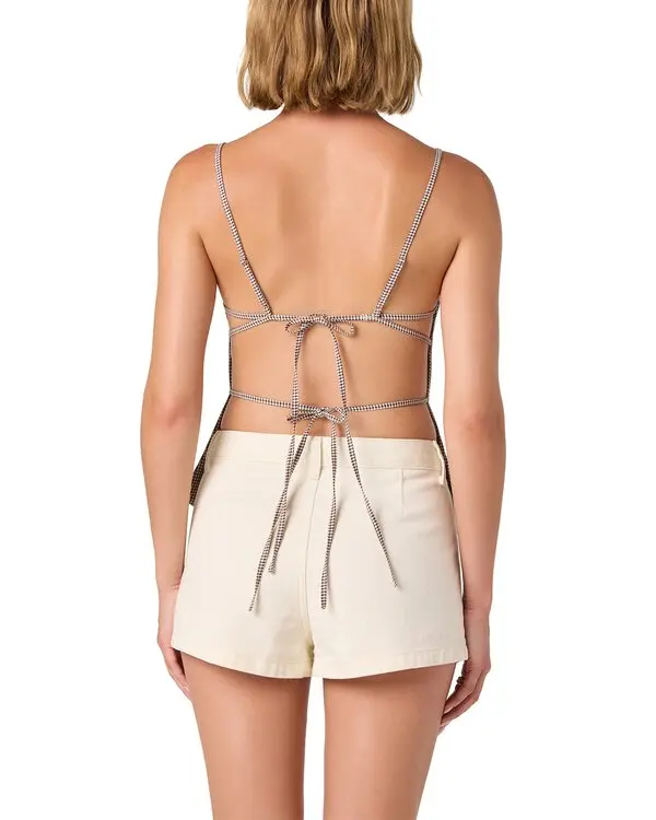 Astr The Label Nora Sleeveless Tie Back Top