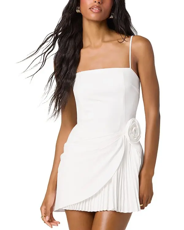 Astr The Label Bow Detail Mini Dress - White