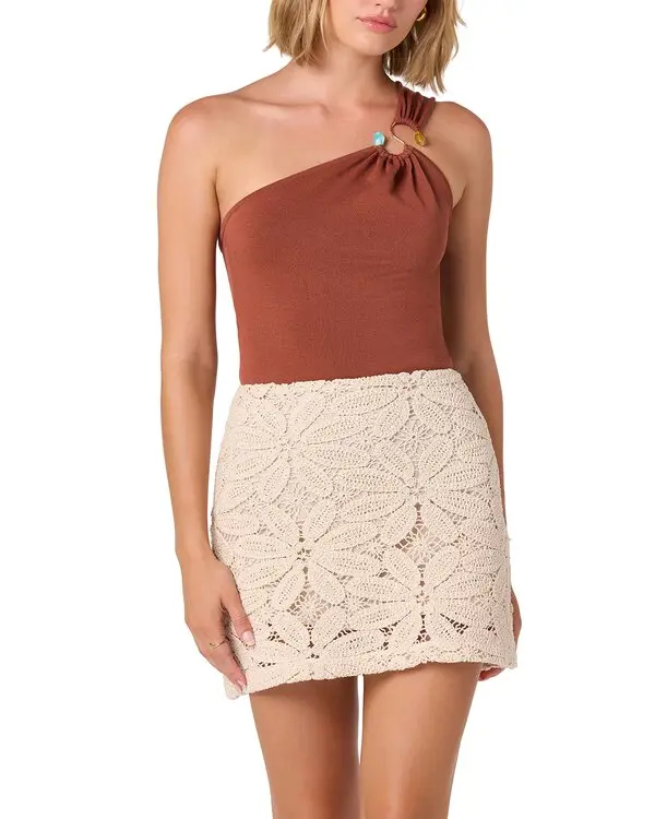 Astr The Label Medina Crocheted Mini Skirt