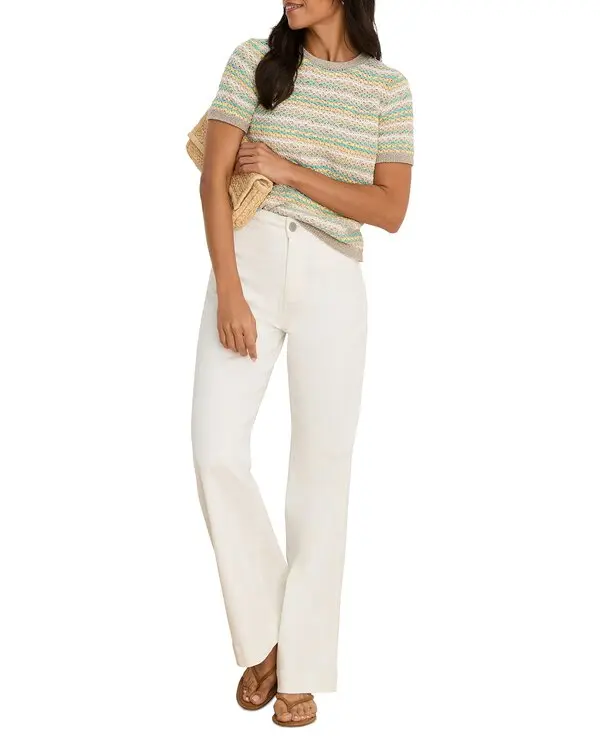 NIC+ZOE Striped Knit Sweater Tee
