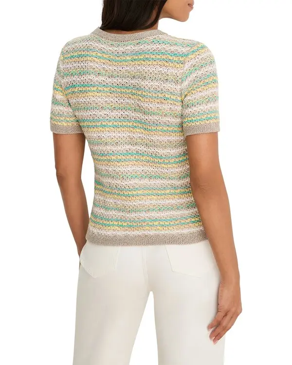 NIC+ZOE Striped Knit Sweater Tee