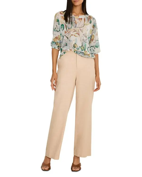 NIC+ZOE Luxe Sweater Floral Print Fine Knit