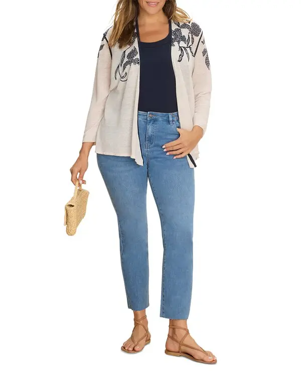 NIC+ZOE Embroidered Four-way Cardigan