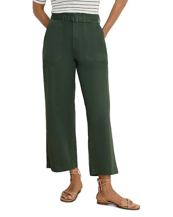 NIC+ZOE Belted Wide Leg Ankle Pants - Palm