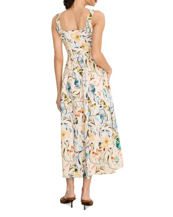 NIC+ZOE Chloe Pressed Flowers Midi Dress