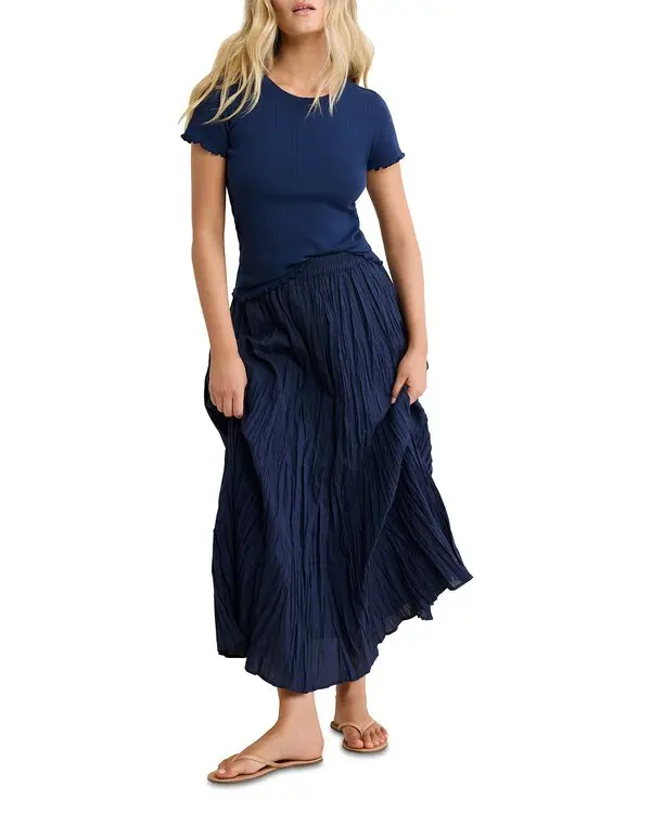 NIC+ZOE Nic+ Zoe Pointelle Ribbed Crewneck Tee - Ink