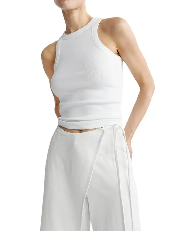 DL1961 Zoie Aura Wrap Front Relaxed Jeans - White Aura