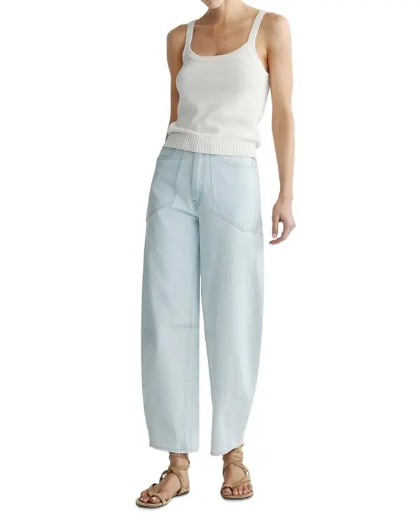 DL1961 Miro Barrel High Rise Jeans - Saltstone
