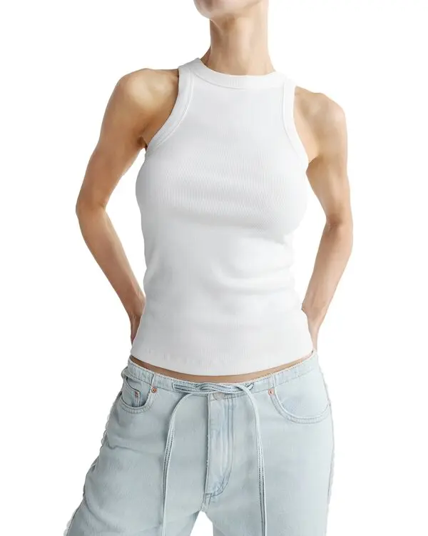 DL1961 High Neck Ribbed Tank Top