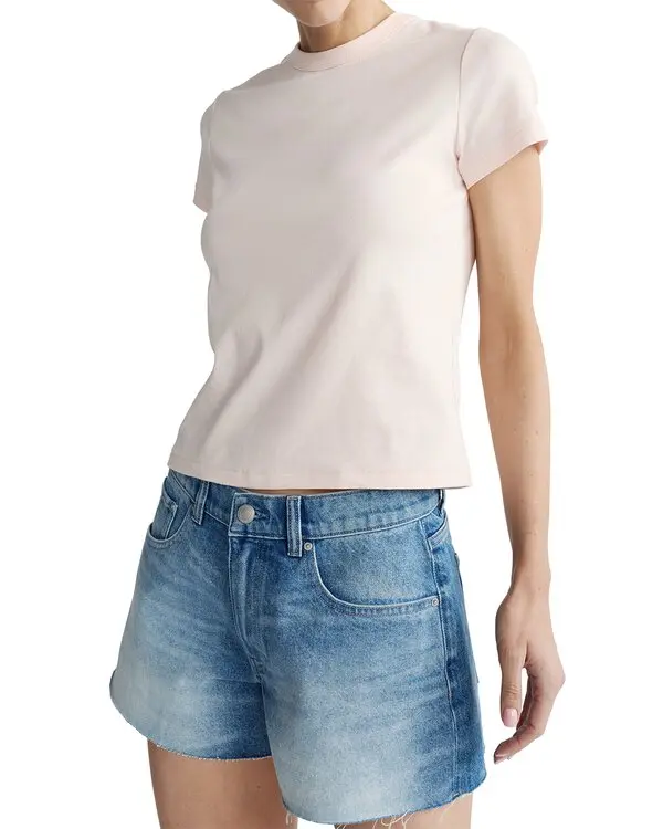 DL1961 Cropped Crewneck T-shirt - Ballet