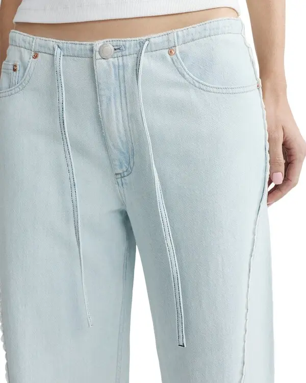 DL1961 Sienna Aura Low Slung Wide Leg Relaxed Jeans - Saltstone