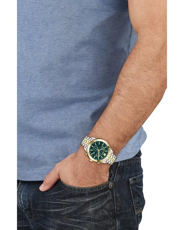 Versace Athletic Chronograph Stainless Steel And Gold Tone Watch - Two Tone