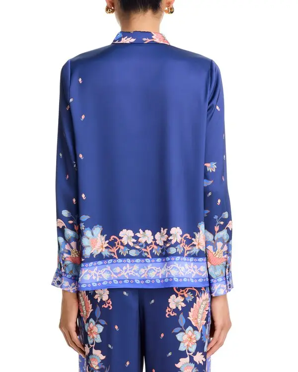 Aqua Printed Button-up Shirt