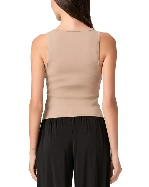Paige Bali Ribbed Tank Top - Macadamia