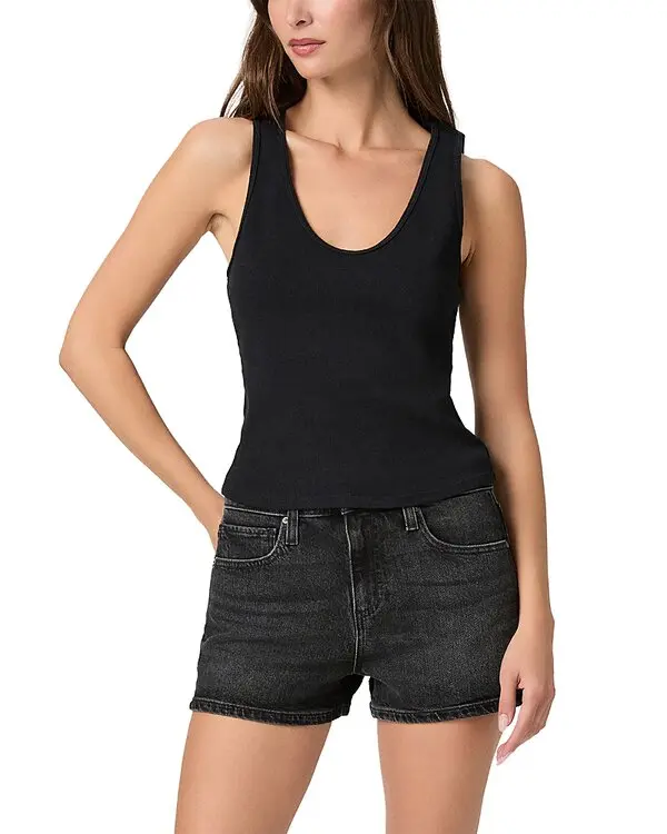 Paige Bali Ribbed Tank - Black