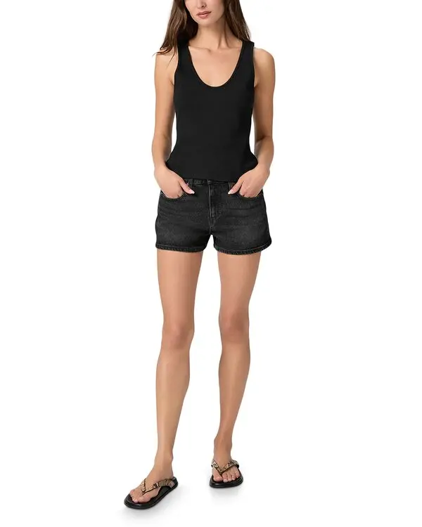Paige Bali Ribbed Tank - Black
