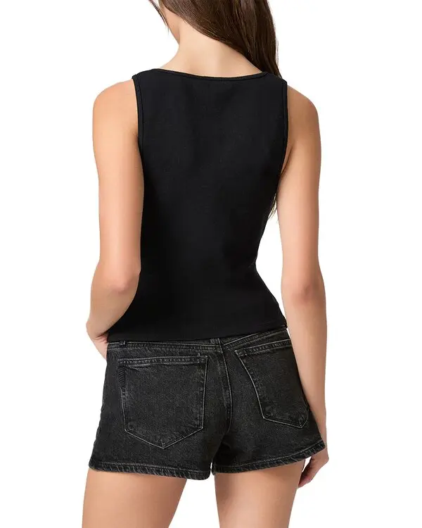 Paige Bali Ribbed Tank - Black