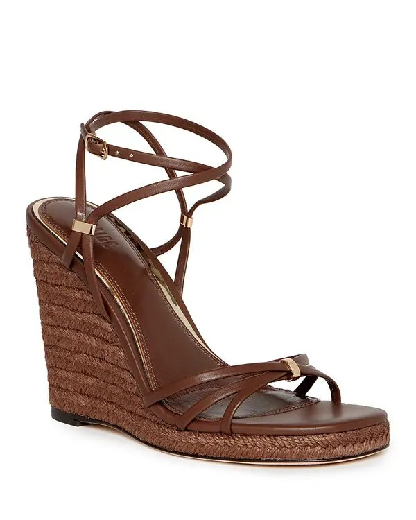 Paige Kylen Wedge Sandals - Mahogany