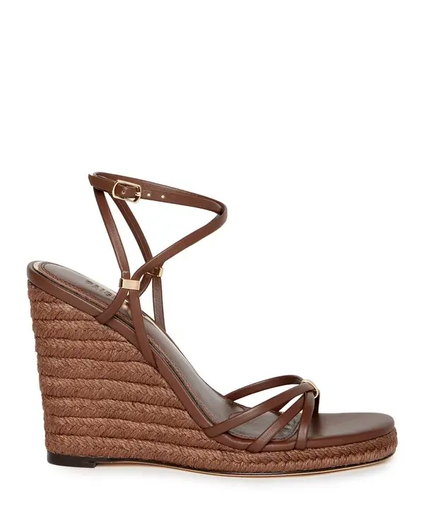 Paige Kylen Wedge Sandals - Mahogany