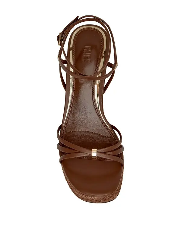 Paige Kylen Wedge Sandals - Mahogany