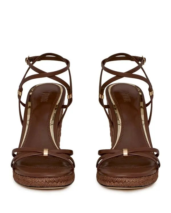 Paige Kylen Wedge Sandals - Mahogany