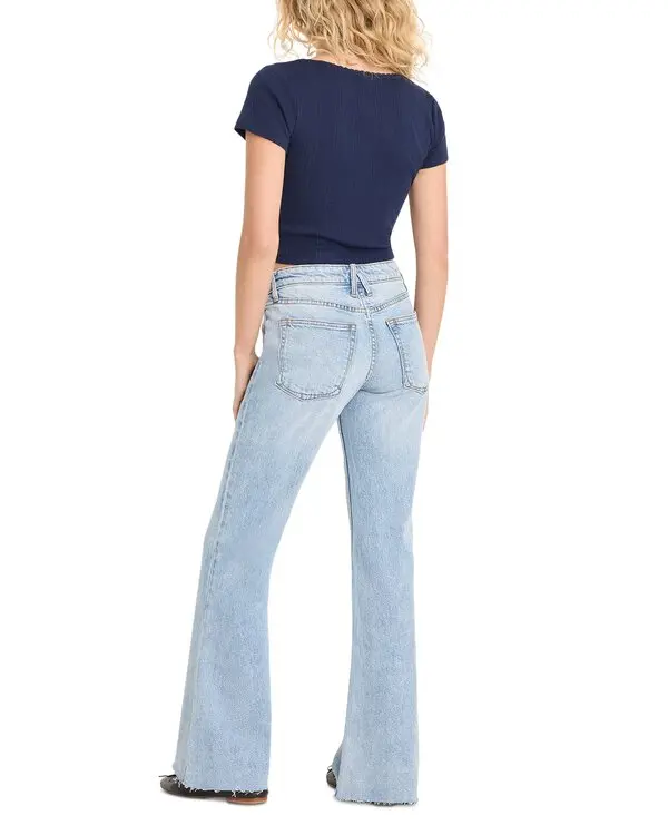Good American Vintage Low Relaxed Flare Jeans - Indigo