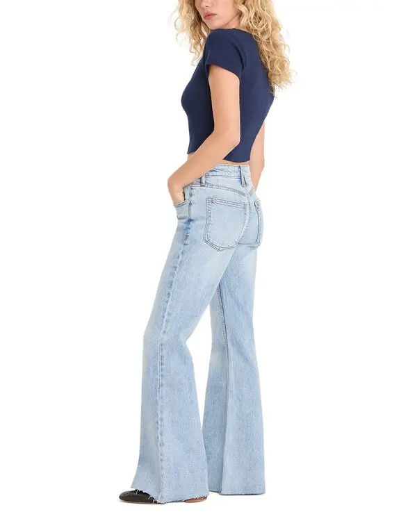 Good American Vintage Low Relaxed Flare Jeans - Indigo