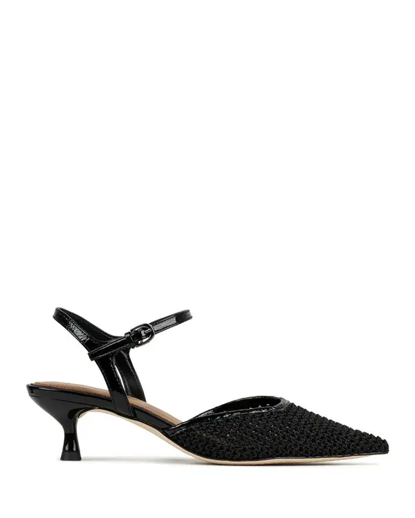DONALD PLINER Pointed Toe Slingback Pumps - Black