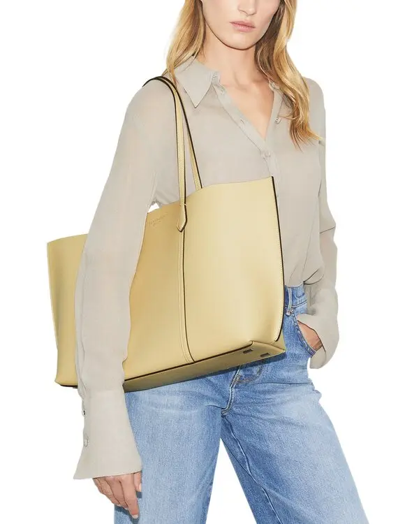 Tory Burch Perry Leather Tote - Praline
