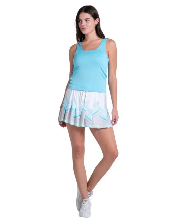 Lucky In Love Squared Up Tank - Blue