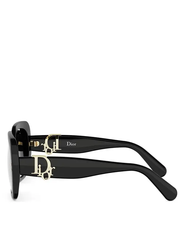 Dior Oblique S1i Square Sunglasses, 54mm - Black/grey
